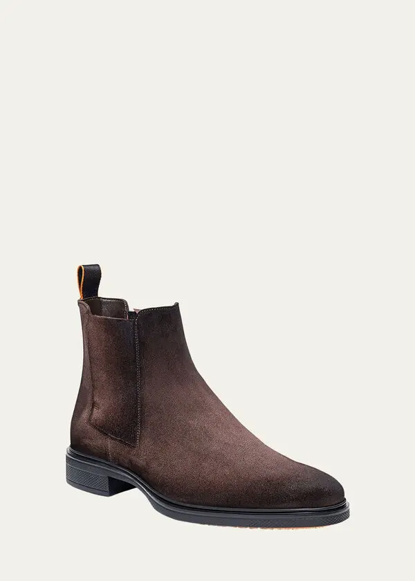 Santoni Easy Suede Chelsea Boots