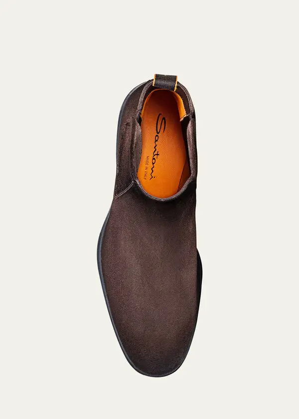 Santoni Easy Suede Chelsea Boots
