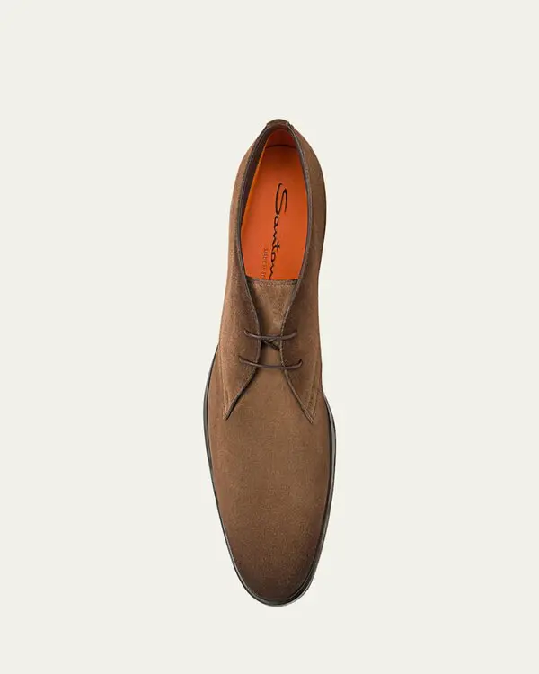 Santoni Easy Suede Derby Shoes