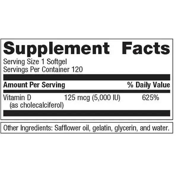 METAGENICS D3 5000 Vitamin 120 Softgels