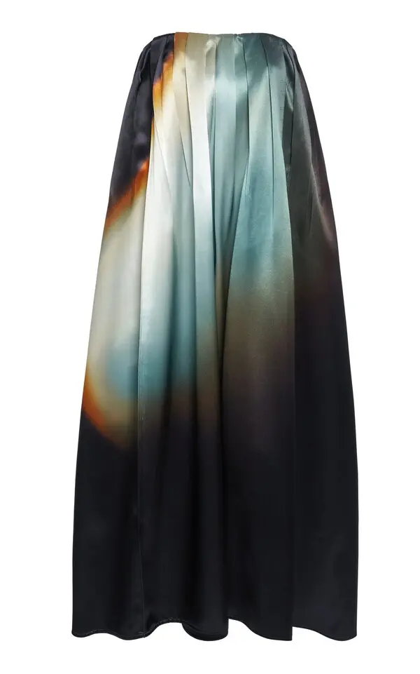 JIL SANDER Printed Satin Midi Dress