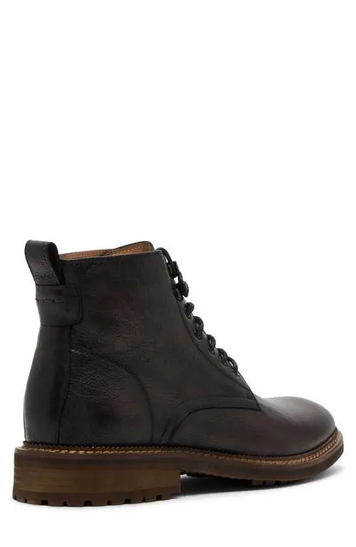 Steve Madden Noby Leather Lace-up Boots - Grey