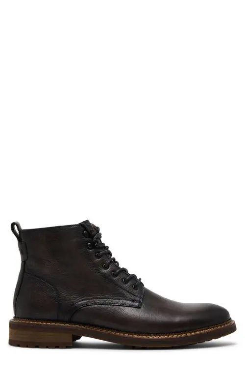 Steve Madden Noby Leather Lace-up Boots - Grey