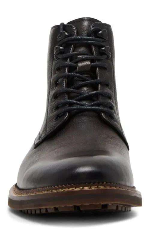 Steve Madden Noby Leather Lace-up Boots - Grey