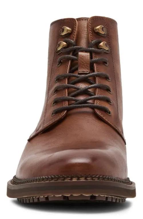 Steve Madden Noby Leather Lace-up Boots - Tan