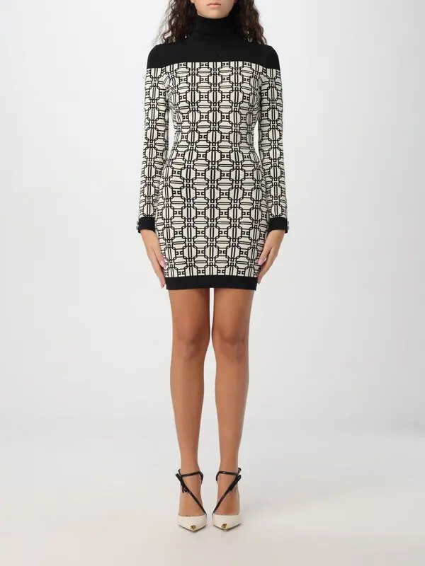 Elisabetta Franchi Geometric Knit Dress