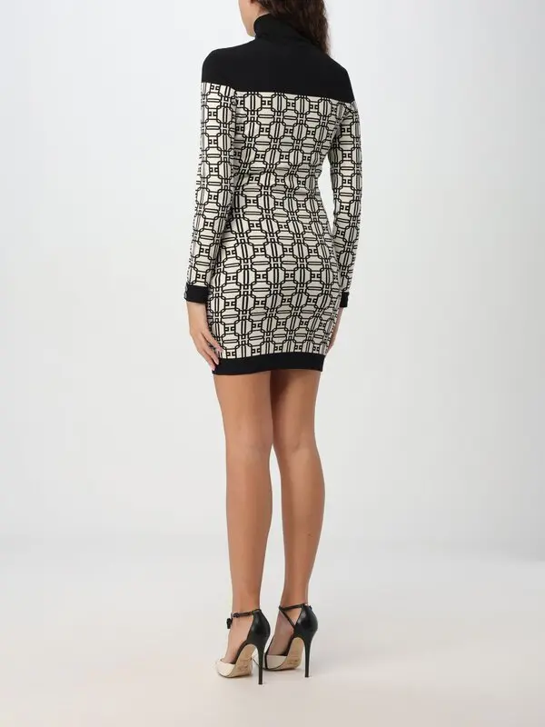 Elisabetta Franchi Geometric Knit Dress