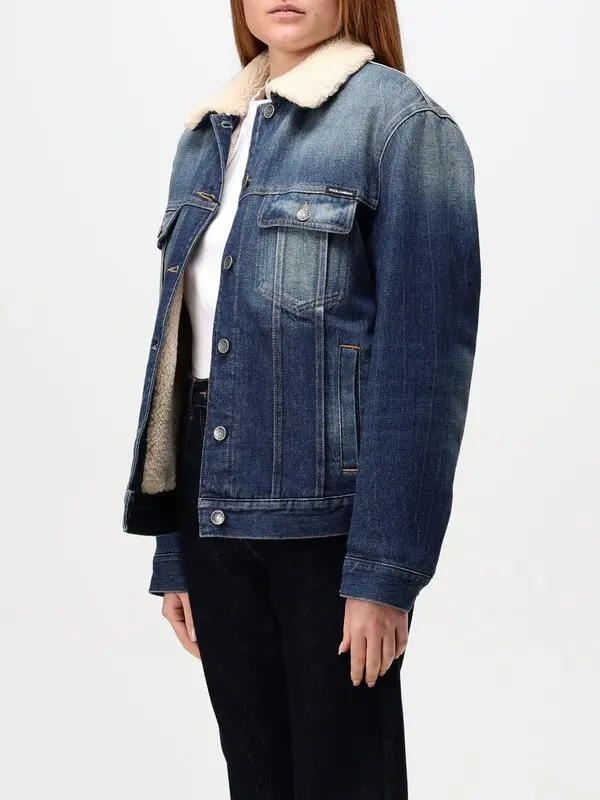 Dolce & Gabbana Jacket With Shearling Collar