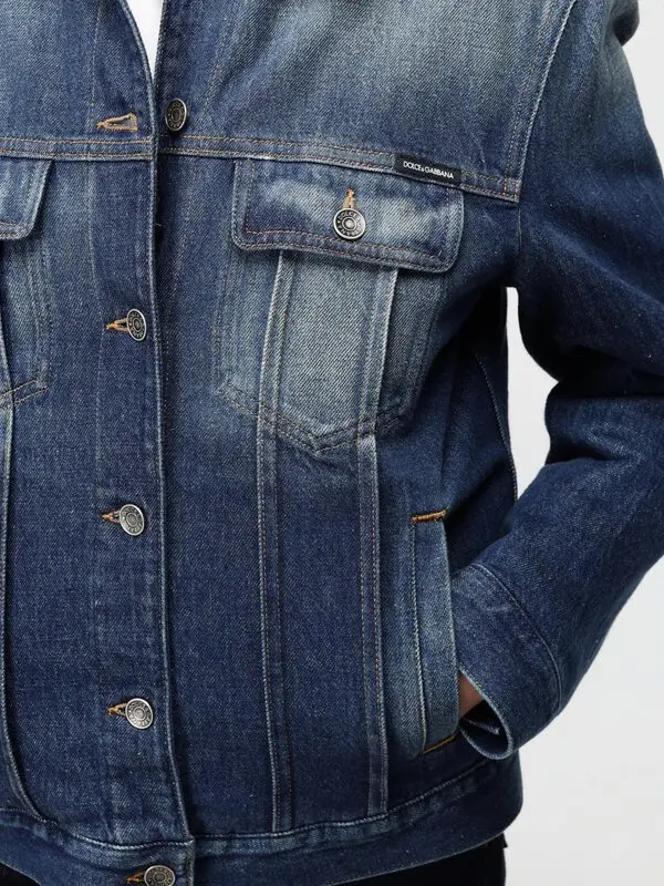 Dolce & Gabbana Jacket With Shearling Collar