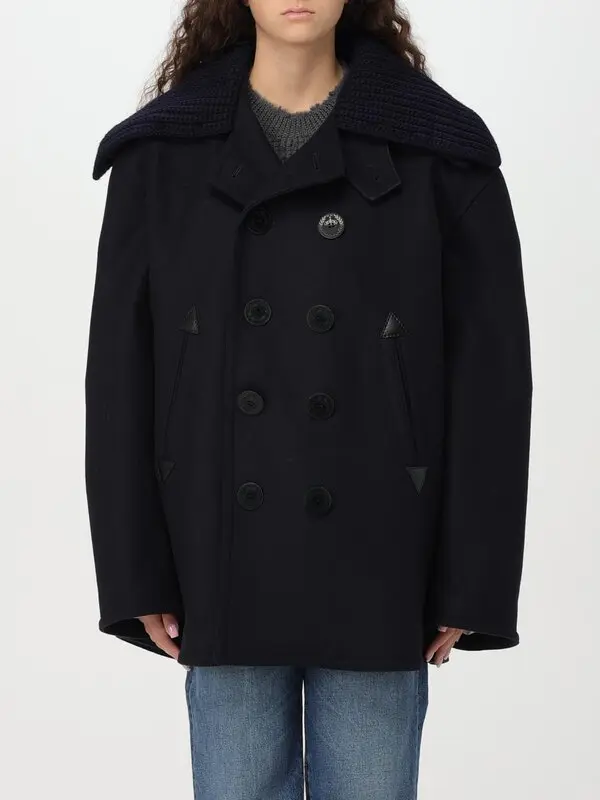 Dsquared2 Double Breasted Pea Coat With Shawl Collar