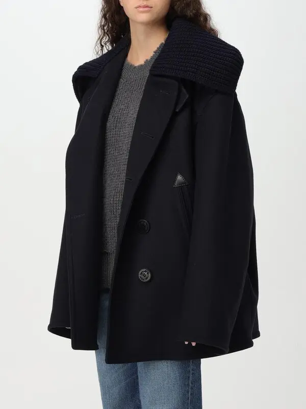 Dsquared2 Double Breasted Pea Coat With Shawl Collar