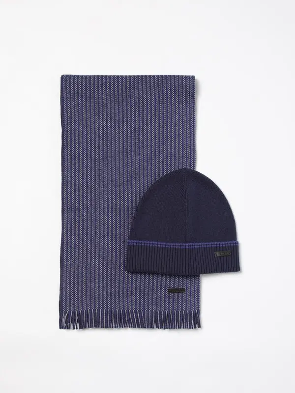 BOSS Hat And Scarf Set - Blue