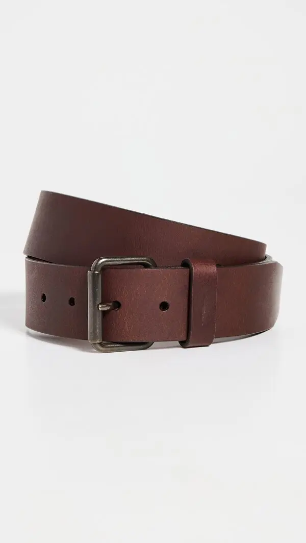 Shinola Rambler Leather Belt - Darkbrown