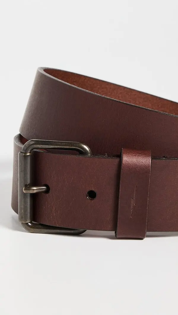 Shinola Rambler Leather Belt - Darkbrown