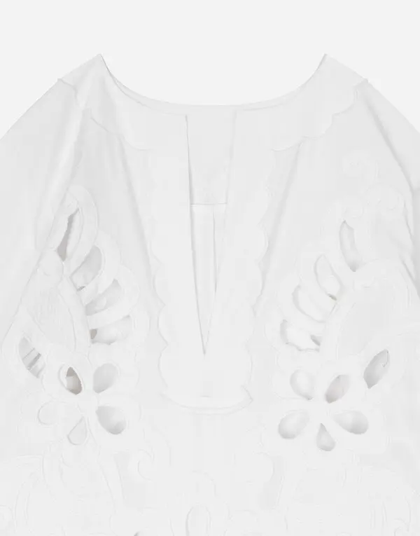 Dolce & Gabbana Long Cotton Caftan With Cut-out Detailing