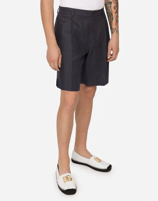 Dolce & Gabbana Regular Fit Linen Shorts