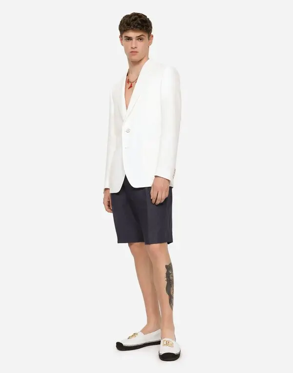 Dolce & Gabbana Regular Fit Linen Shorts