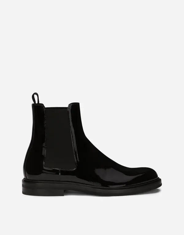 Dolce & Gabbana Calfskin Ankle Boots With Dg Logo