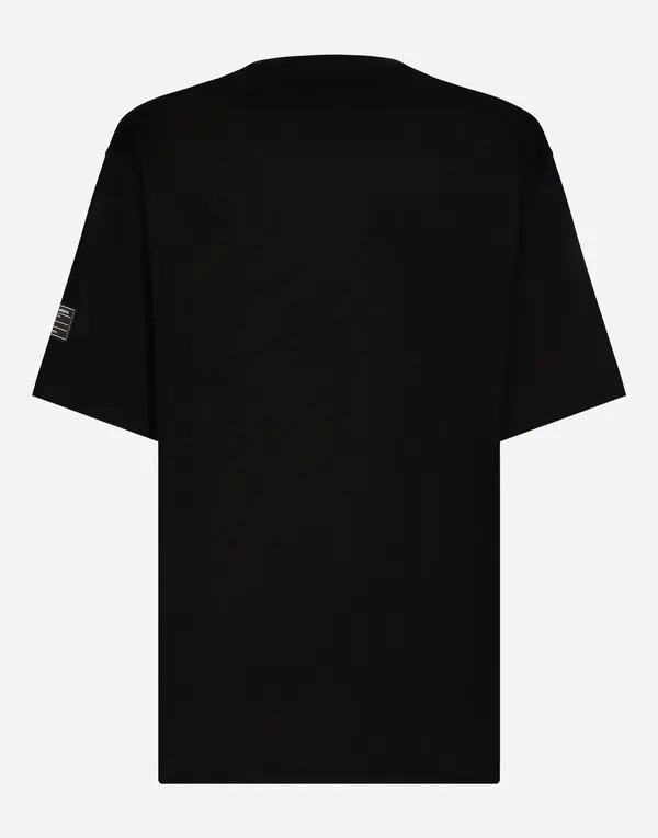 Dolce & Gabbana Short-Sleeved T-Shirt With Vertical Logo Print