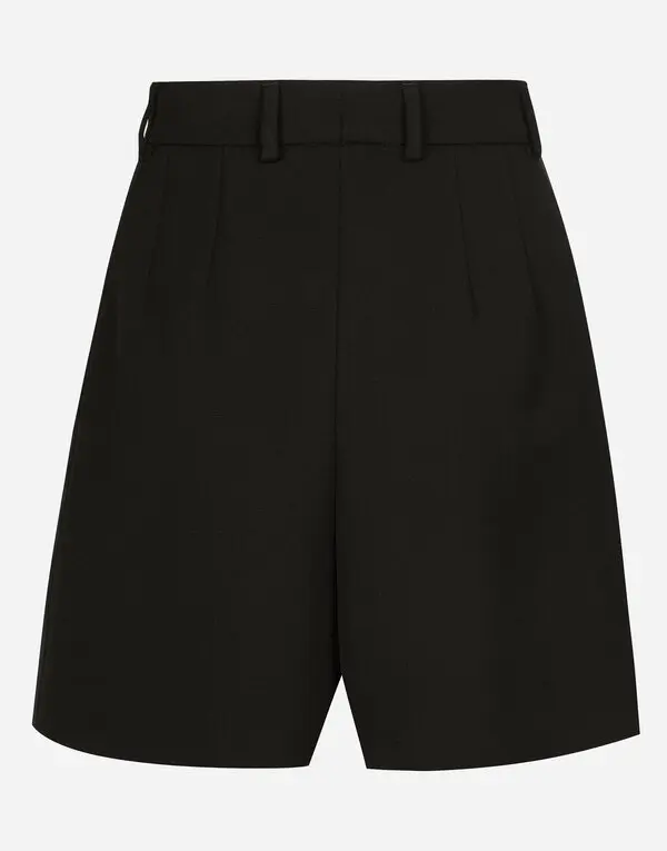 Dolce & Gabbana Wool Gabardine Tuxedo Shorts