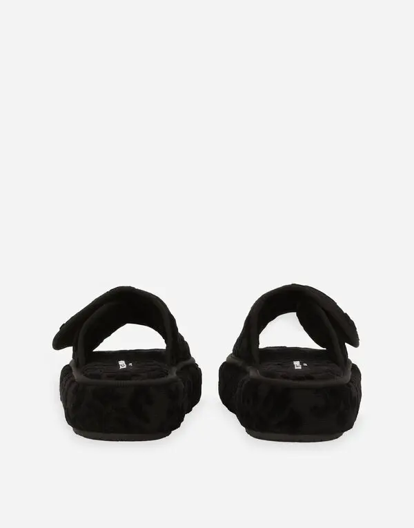 Dolce & Gabbana Terry Cotton Plateau Slides - Multicolor