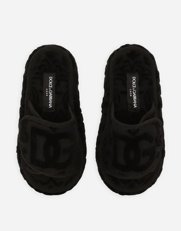 Dolce & Gabbana Terry Cotton Plateau Slides - Multicolor