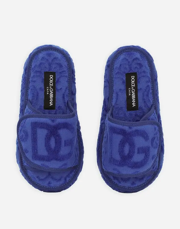 Dolce & Gabbana Terry Cotton Platform Slides - Multicolor