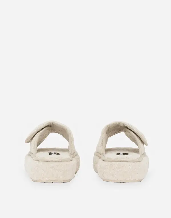 Dolce & Gabbana Terry Cotton Platform Slides - Multicolor
