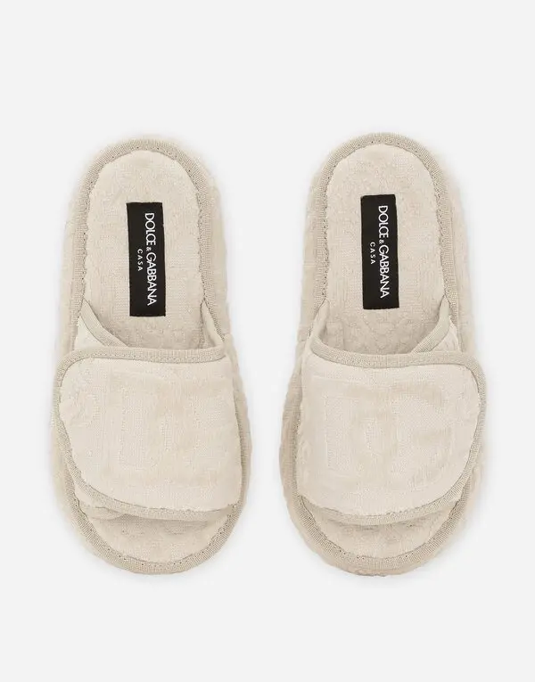 Dolce & Gabbana Terry Cotton Platform Slides - Multicolor