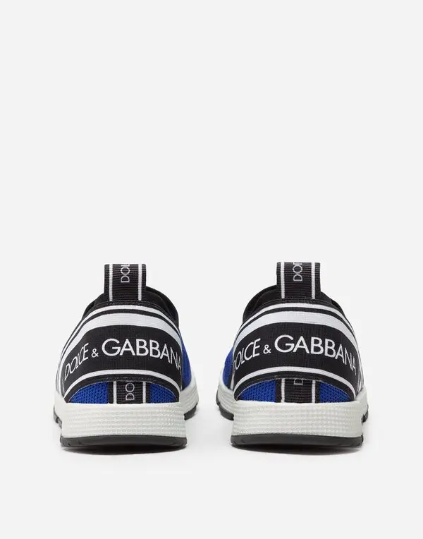 Dolce & Gabbana Sorrento Slip-on Sneakers With Logo Tape - Blue