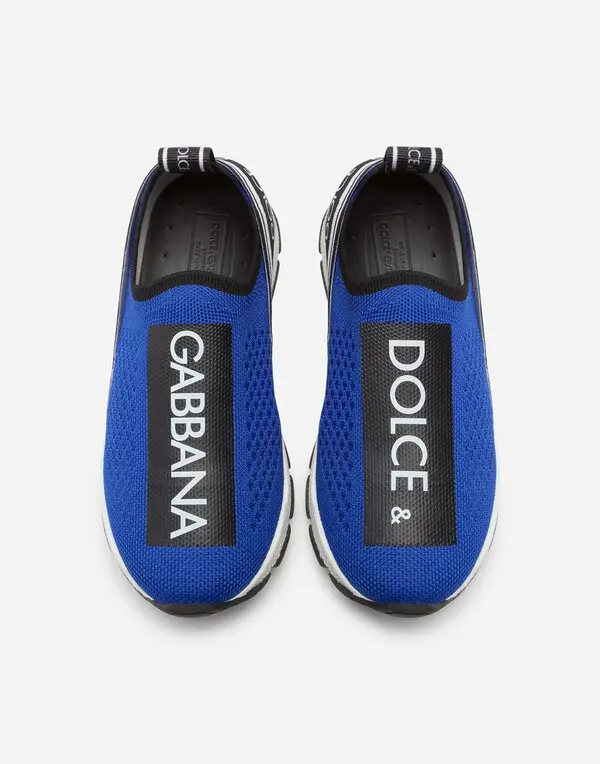 Dolce & Gabbana Sorrento Slip-on Sneakers With Logo Tape - Blue