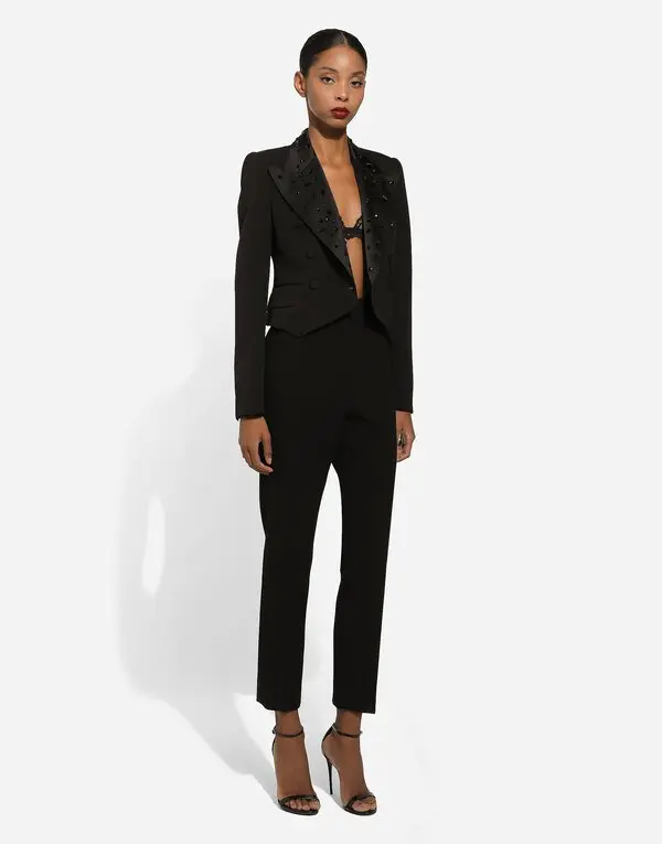 Dolce & Gabbana High-waisted Stretch Wool Pants