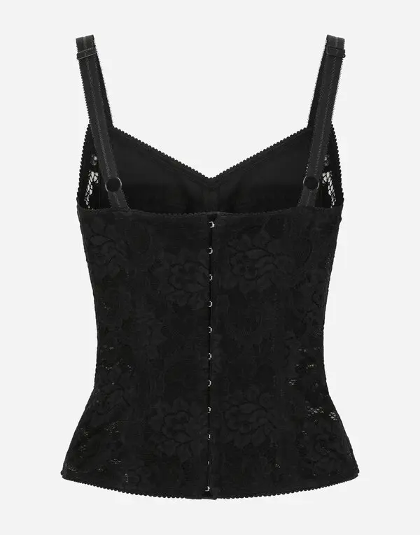 Dolce & Gabbana Corset Lace And Satin Top