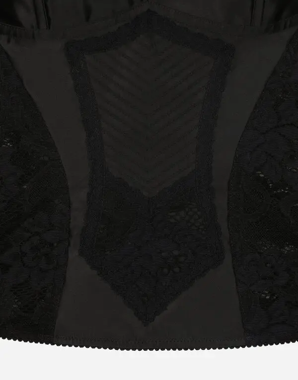 Dolce & Gabbana Corset Lace And Satin Top