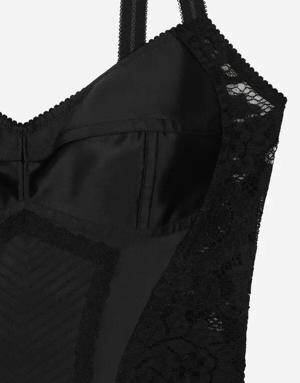 Dolce & Gabbana Corset Lace And Satin Top