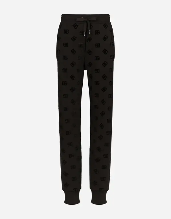 Dolce & Gabbana Jersey Jogging Pants With Flocked Dg Logo Print