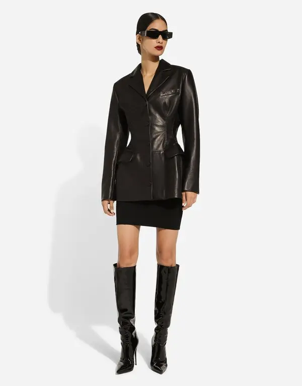 Dolce & Gabbana Calfskin Turlington Jacket - Black