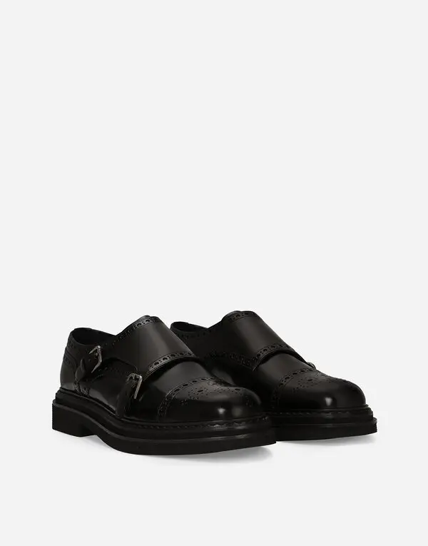 Dolce & Gabbana Brushed Calfskin Monk Strap Shoes
