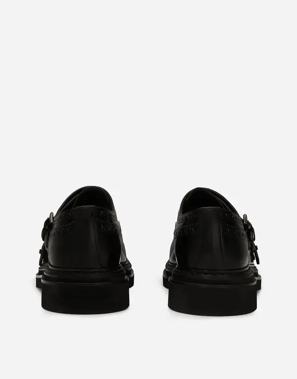 Dolce & Gabbana Brushed Calfskin Monk Strap Shoes