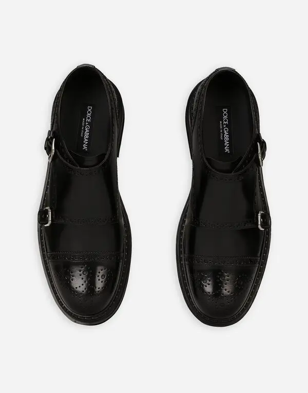 Dolce & Gabbana Brushed Calfskin Monk Strap Shoes