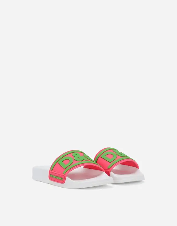 Dolce & Gabbana Rubber Sliders - Pink