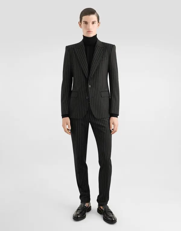 Dolce & Gabbana Wool Turtle-neck Sweater With Branded Tag - Black
