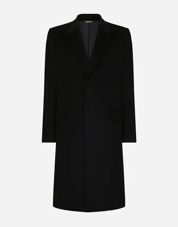 Dolce & Gabbana Single-breasted Cashmere Coat - Blue