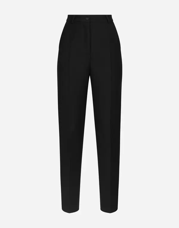 Dolce & Gabbana Tailored Wool Gabardine Tuxedo Pants