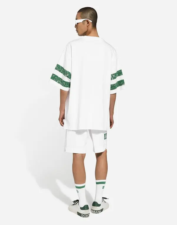 Dolce & Gabbana Gabardine Regular Fit Shorts - White