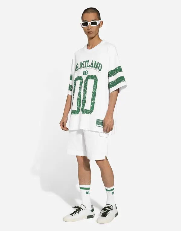 Dolce & Gabbana Gabardine Regular Fit Shorts - White