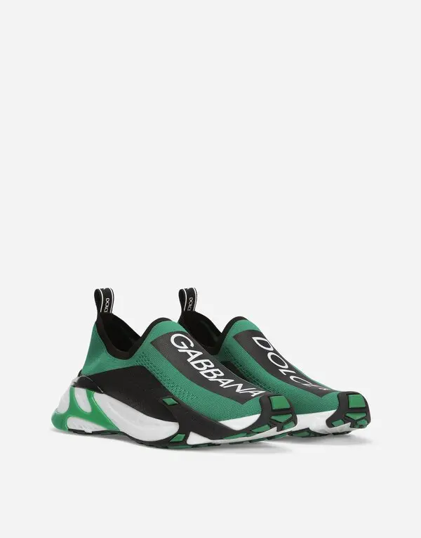 Dolce & Gabbana Sorrento Sneakers In Stretch Mesh With Logo
