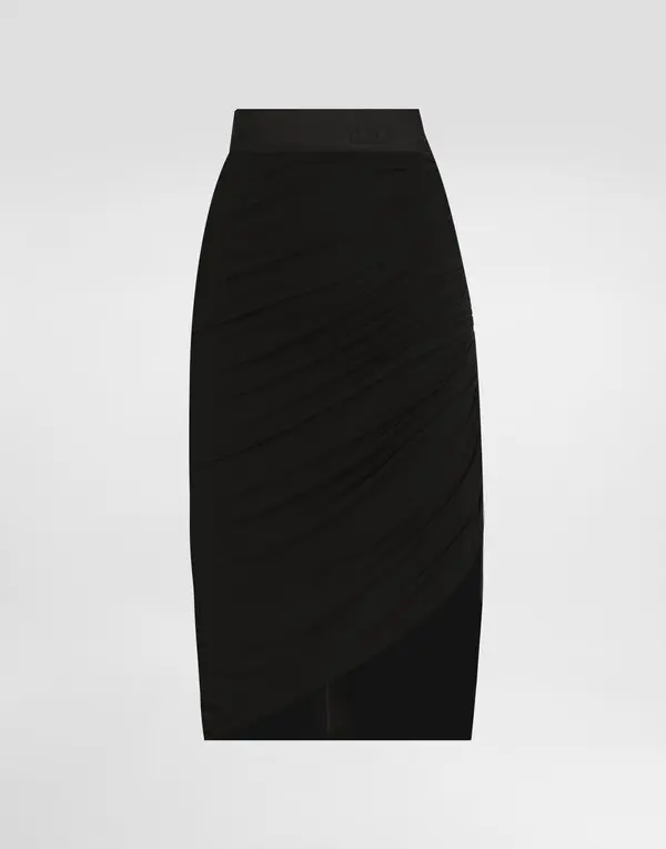 Dolce & Gabbana Asymmetrical Jersey Skirt - Black