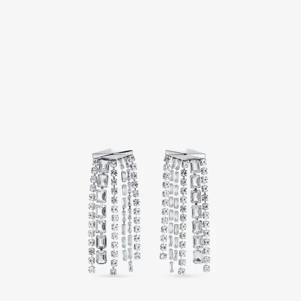 JIMMY CHOO Zandra Silver-finish Crystal Earrings - Silver/crystal