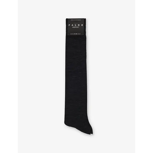 Falke Airport Heat-regulating Wool-blend Knitted Socks - 3080 Anthra.mel